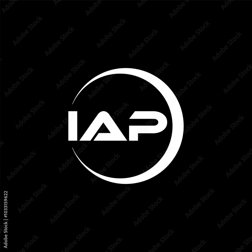 IAP letter logo design with white background in illustrator, vector ...