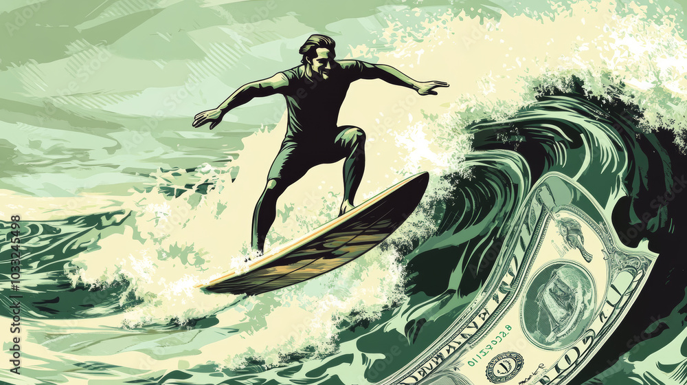 Investing your money wisely is key to success. This modern design shows ...
