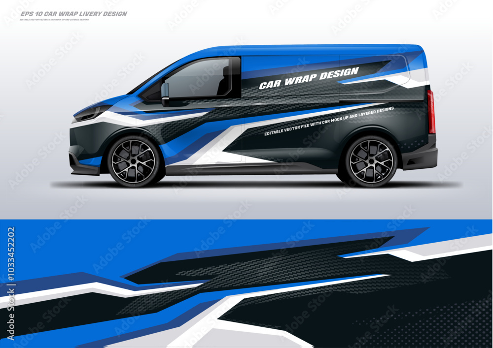 Sporty van wrap car wrap livery design foe universal medium van vector ...
