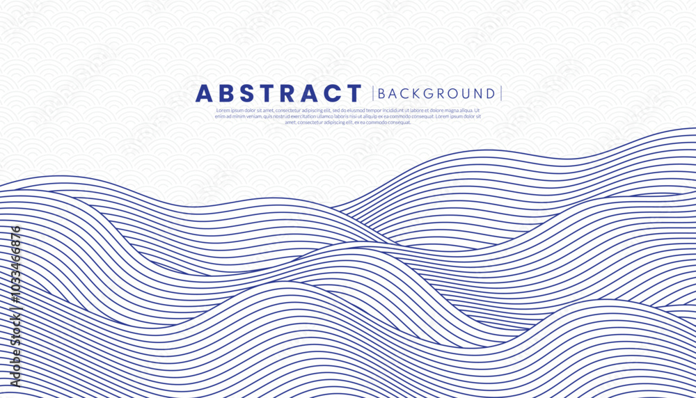 Abstract blue wave background with flowing patterns and textures ...