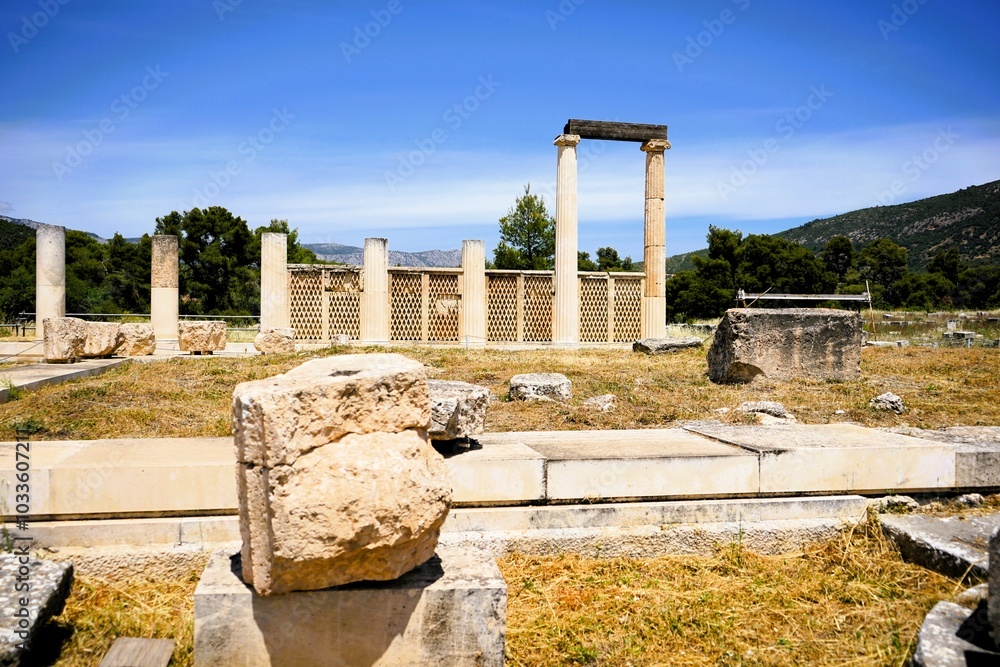 Abaton Enkoimeterion stoa west wing basement Sanctuary Asklepios ...