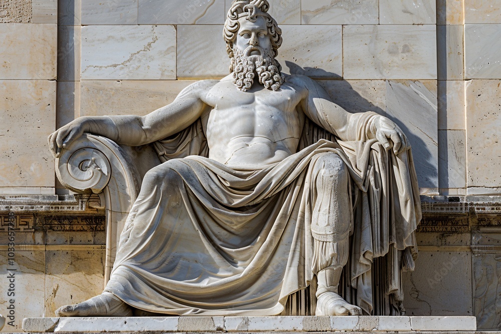 The Statue of Zeus at Olympia, one of the Seven Wonders of the Ancient ...