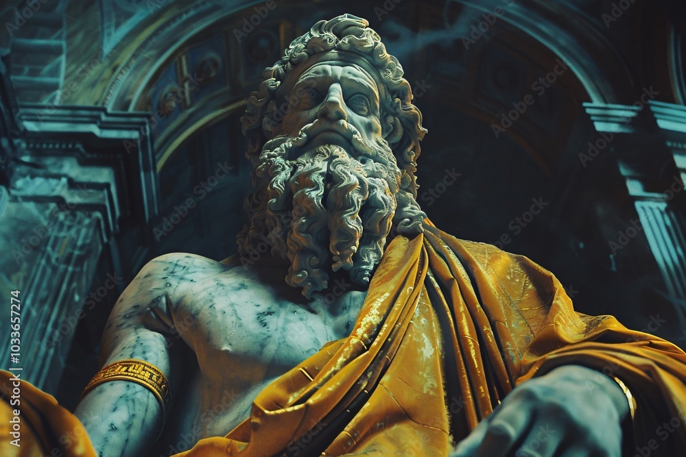 The Statue of Zeus at Olympia, one of the Seven Wonders of the Ancient World, is a magnificent ...