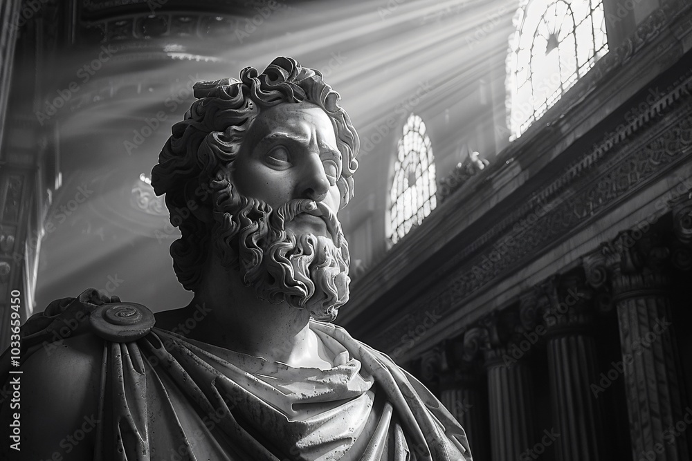 Stock-Foto „The Statue of Zeus at Olympia, one of the Seven Wonders of ...