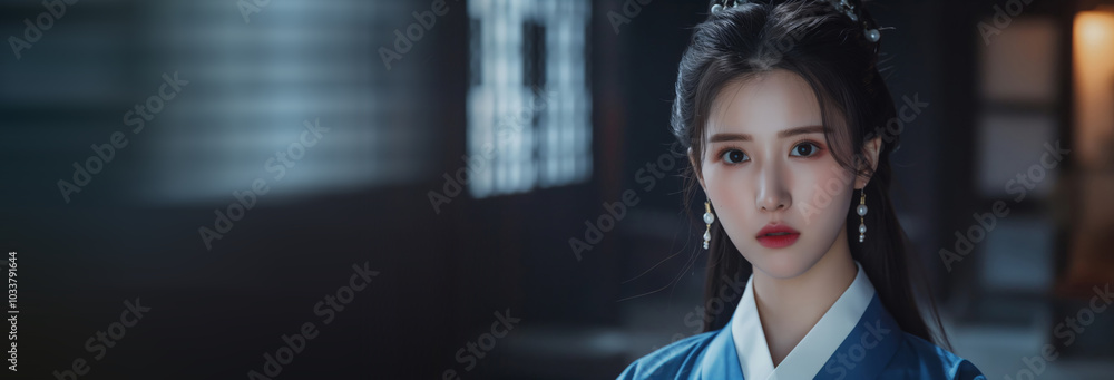 A scene from the K-drama Hanbok, featuring an elegant and beautiful ...