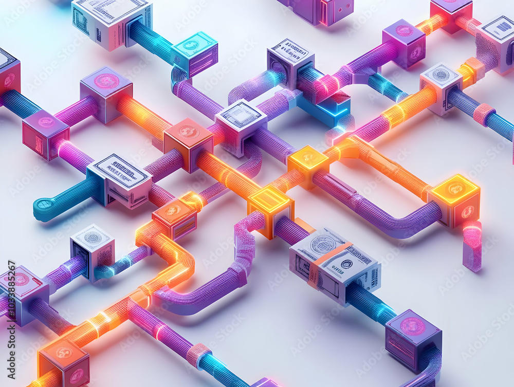 Flat Abstract Campaign Finance Flowchart in 3D - Visualize Money Flow ...