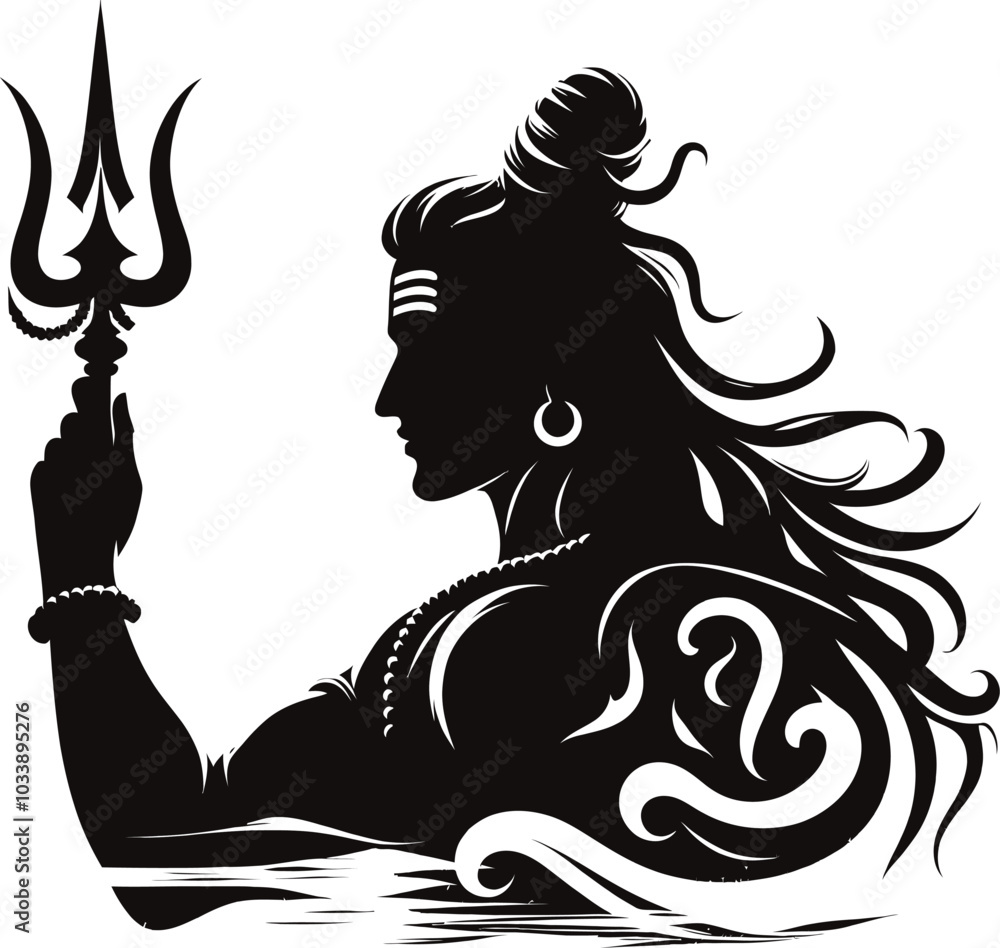 Lord Shiva Vector illustration shilloutee Stock Vector | Adobe Stock