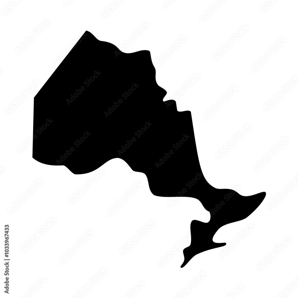 Ontario canada map. Vector image Stock Vector | Adobe Stock
