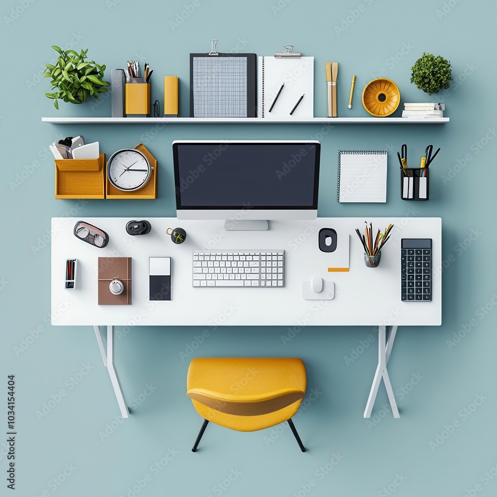 Detailed schematic of ergonomic workstation setup for worker safety ...