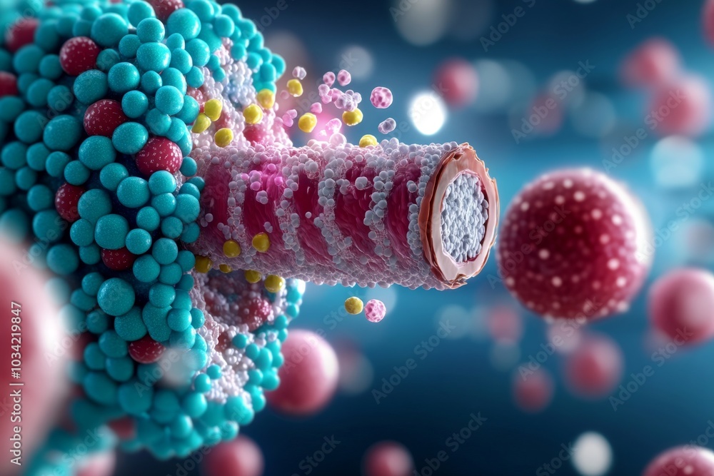 Skin cells regenerating after a cut, with new epithelial tissue forming ...