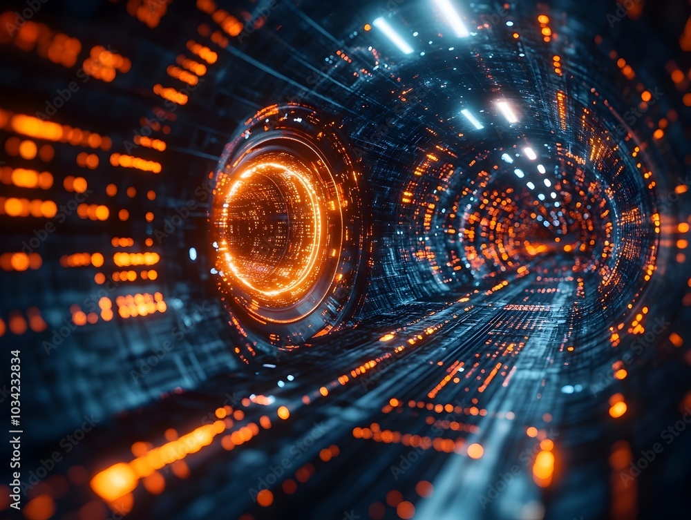 Vibrant dynamic and futuristic digital environment suitable for ...