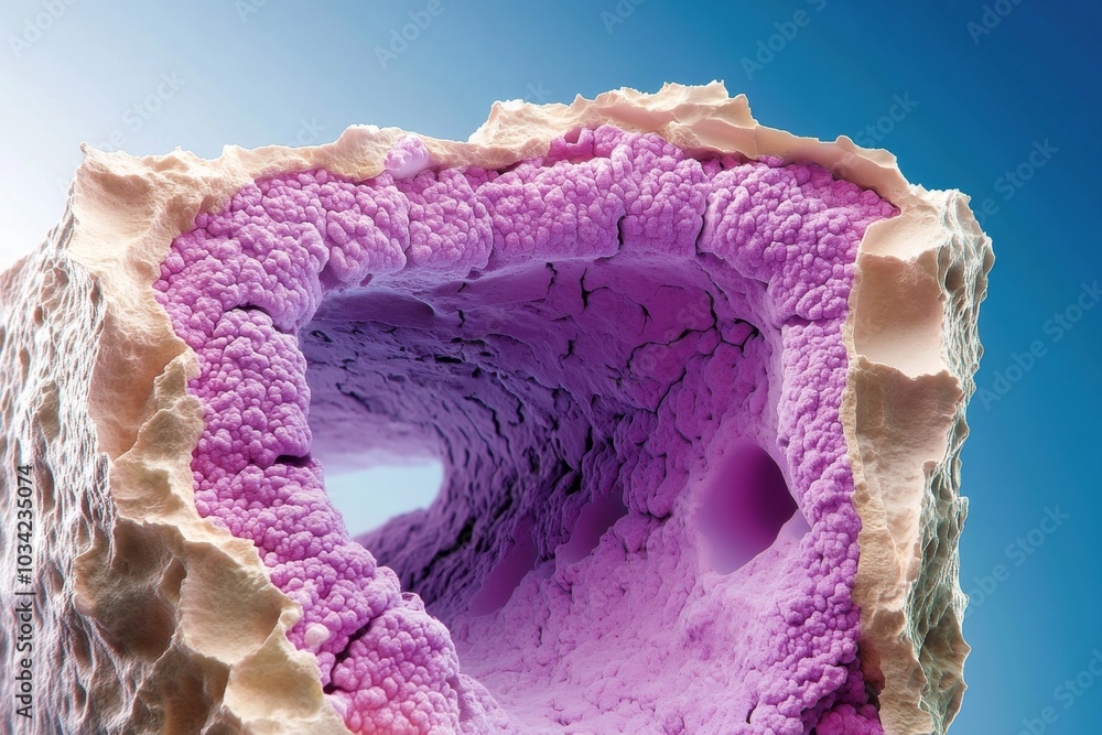 Eccrine sweat glands under a microscope, with ducts extending to the ...