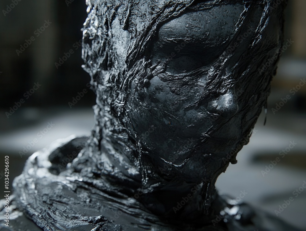 Moody Closeup Study of a Vocalist s Raw Emotion and Anguish in ...