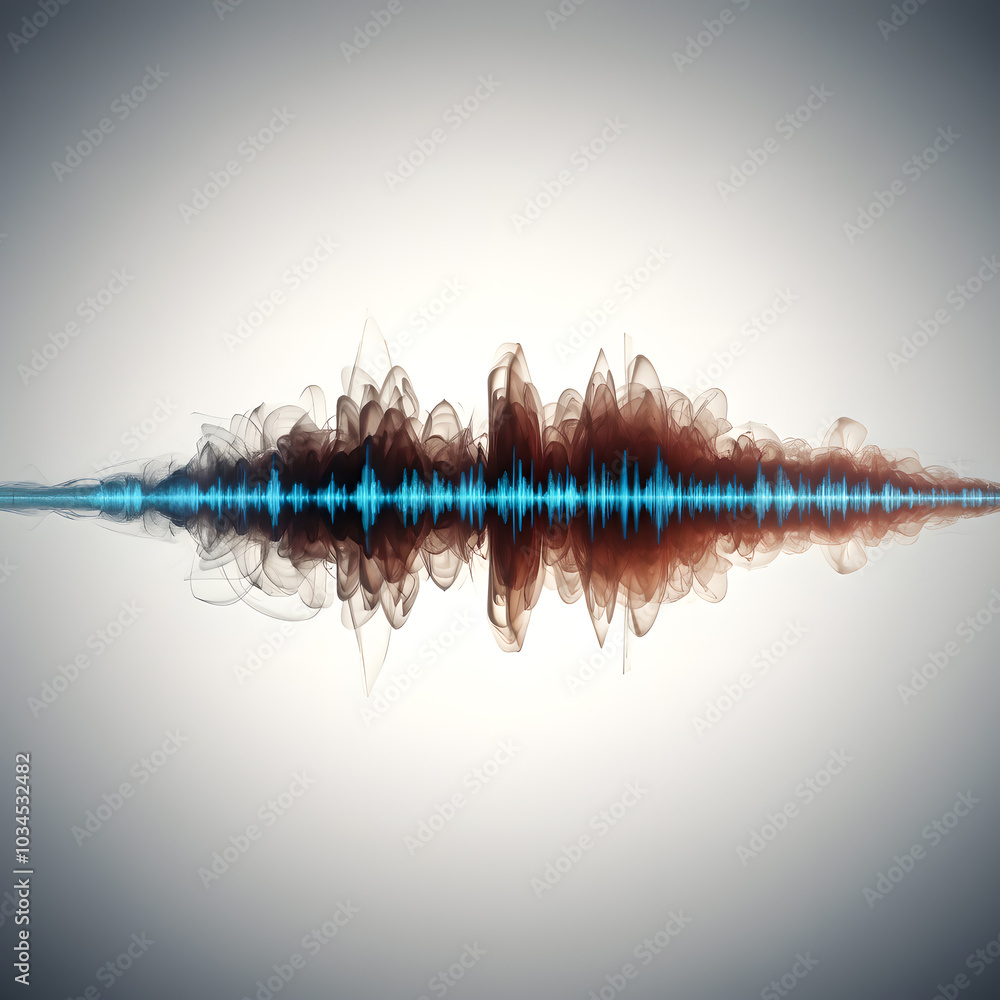 soundwave shaped dolor splash abstract art background floating objeckt ...