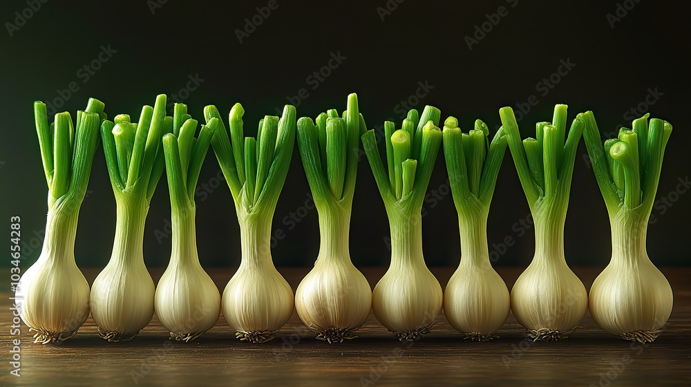 conceptual still life image depicting the phases of garlic clove ...
