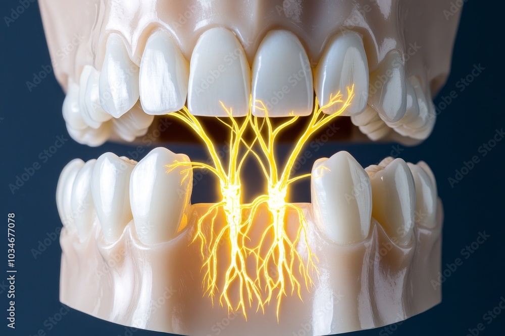 A diagram of mandibular nerve pathways, showing their distribution ...