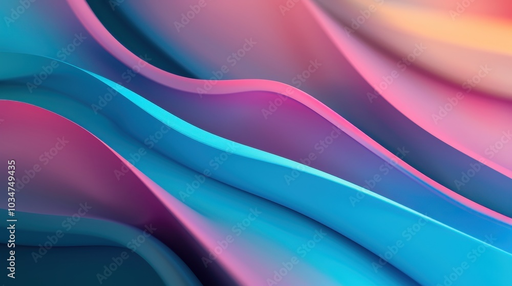 Abstract 3D background featuring fluid shapes morphing into one another ...
