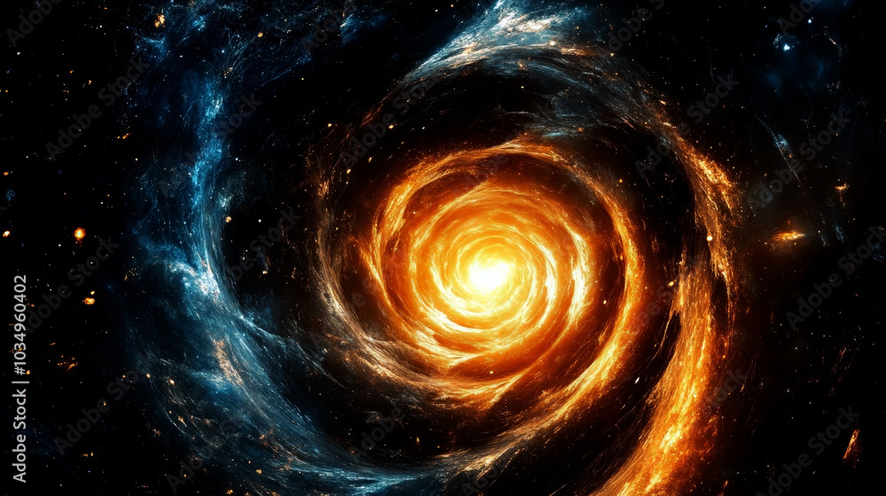Endless glowing space-time tunnel. Matrix of fate. Choice and fate ...