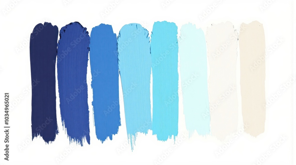 Generative AI, Minimalist gradient transition of seven vertical ...