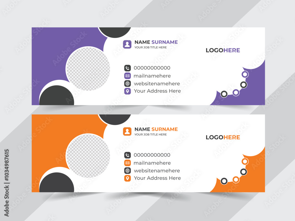 Email signature design, modern design, header template, creative layout ...