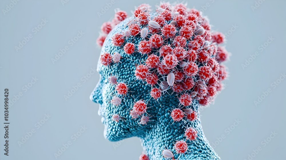 Microscopic Lice Infestation on Scalp Causing Itchy Red Bumps and Sores ...