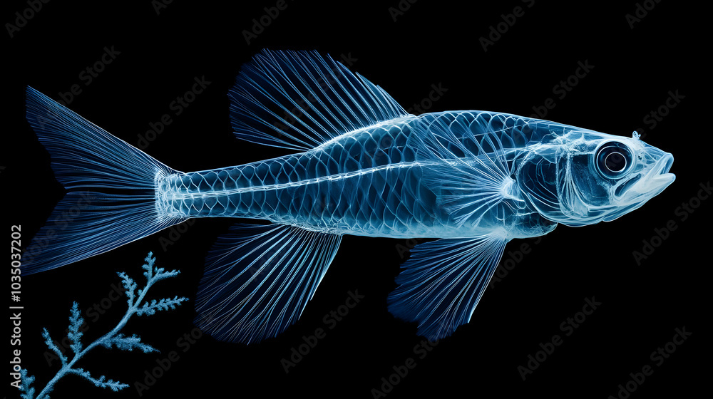 X-Ray Fish: A Glimpse into the Internal Anatomy of a Fish, Unveiling ...
