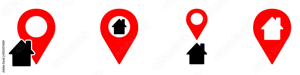 house estate location place, home tracking, for map destination vector ...