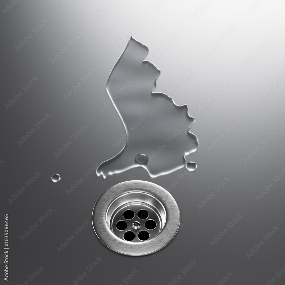 Liechtenstein Water Map, Drainage Metal Sink Save Water And Water ...