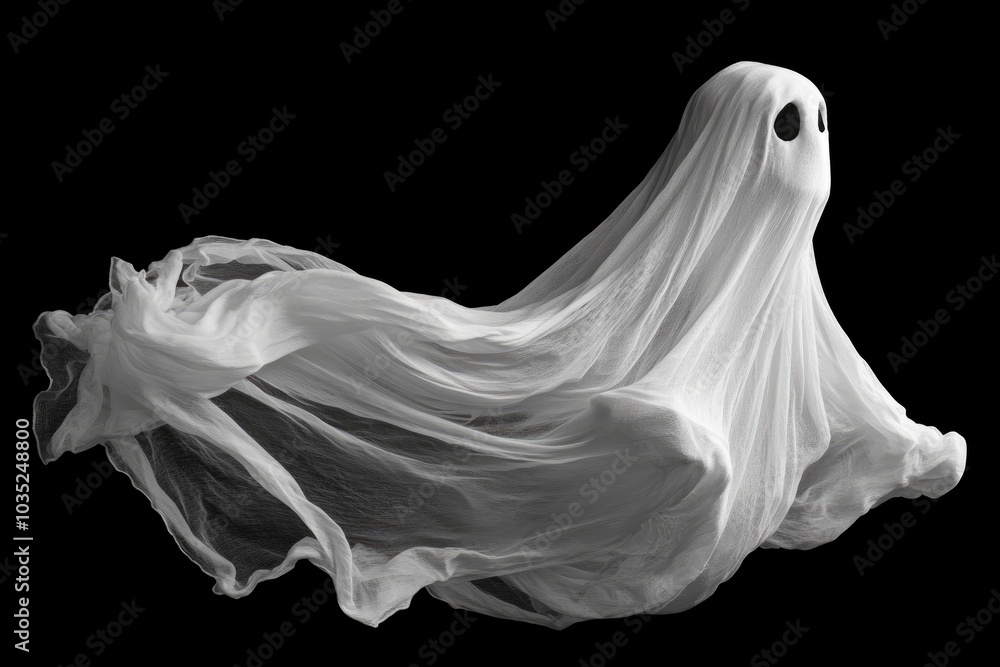 Floating scary white fabric ghost for Halloween parties to celebrate ...