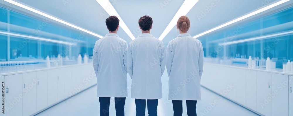 Diverse research community in a futuristic lab, AI-enhanced RD ...