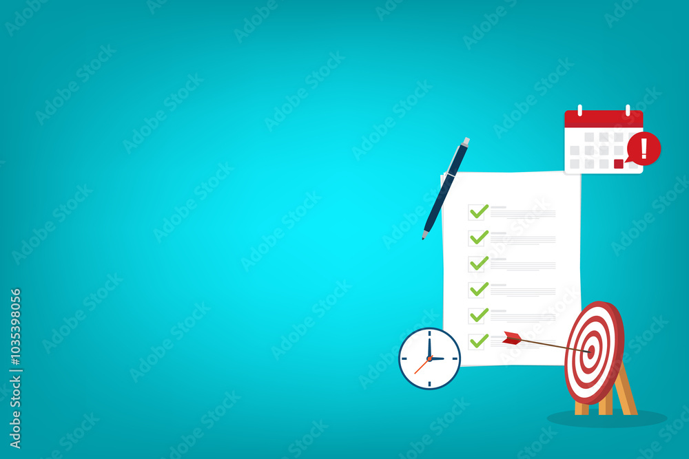 Meeting agenda. Reminder with a event list and schedule. Presentation ...