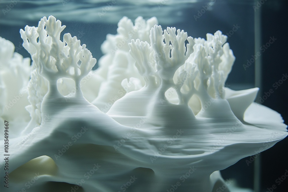 The underwater world showcases a stunning coral reef, exhibiting ...