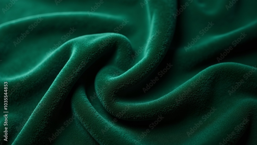 Luxurious dark forest green velvet fabric with rich texture Stock Photo ...