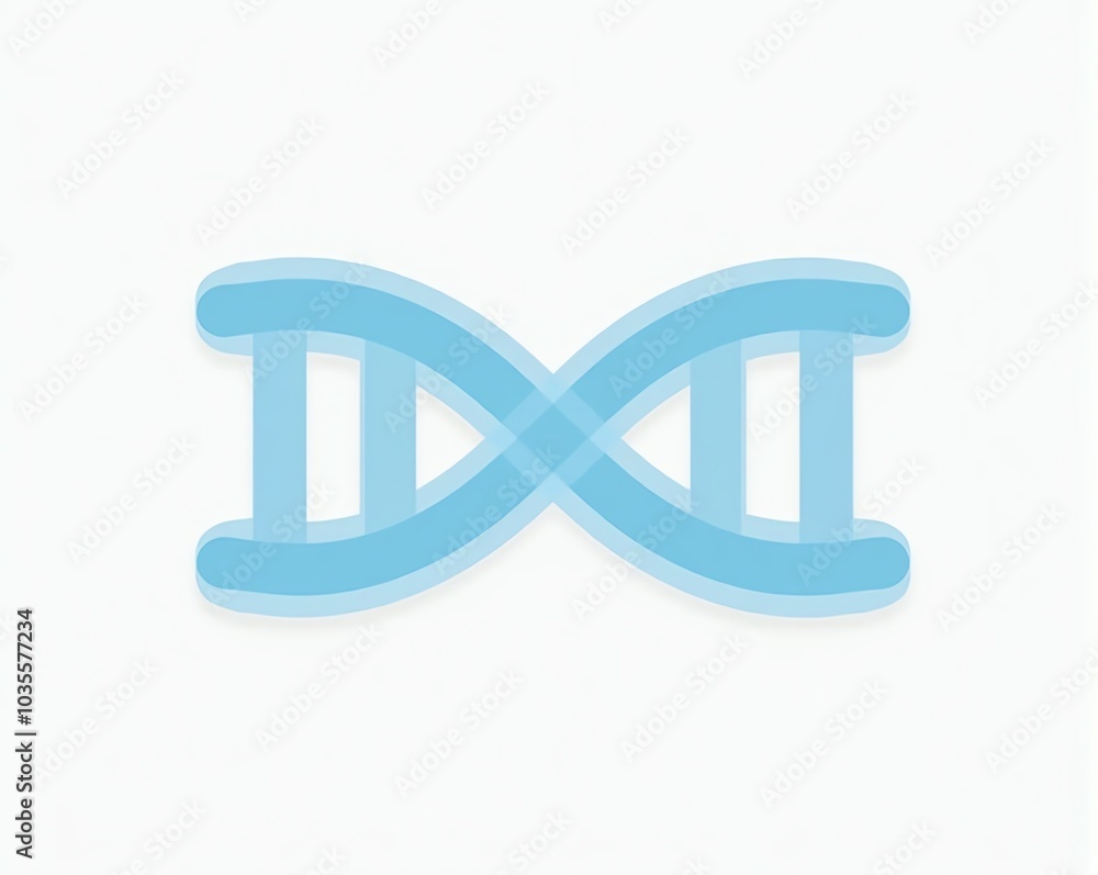 A simple, clean illustration of a DNA double helix. The helix is ...