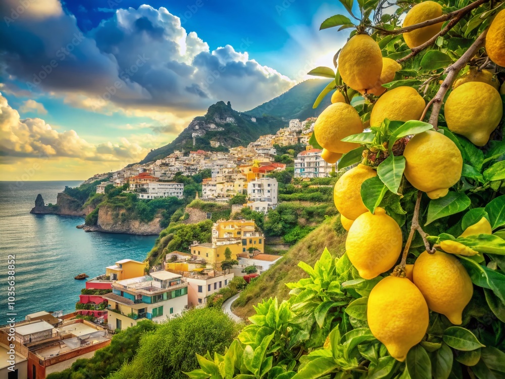Bicolor Positano Lemons Long Exposure Art for Vibrant Italian Citrus ...