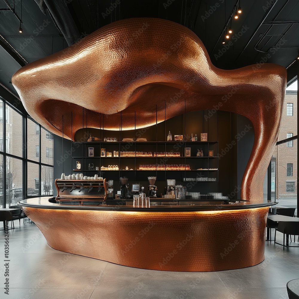 Extremely sharp details with crisp edges of cafe and restaurant ...