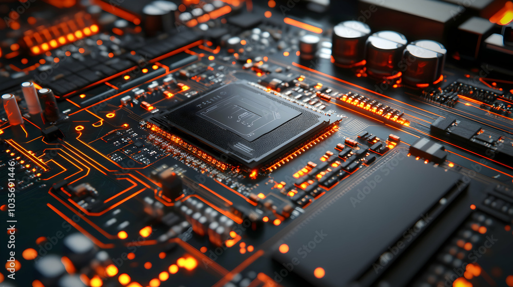 Advanced PCB Design Software Interface Displaying a Complex Circuit ... Advanced PCB Design Software Interface Displaying a Complex Circuit ...