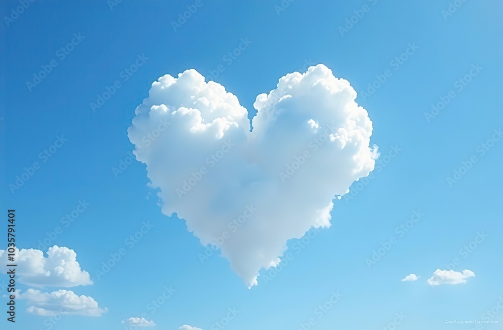 Extreme close-up of heart shaped clouds floating in blue sky Stock ...