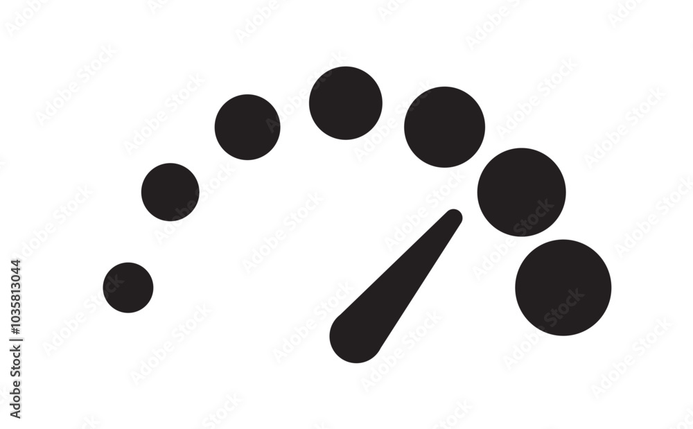 Speed indicator sign. Speedometer and dashboard. Measurement and ...