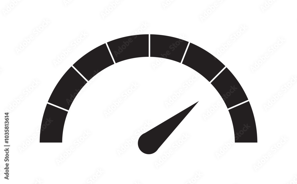 Speed indicator sign. Speedometer and dashboard. Indicator for ...