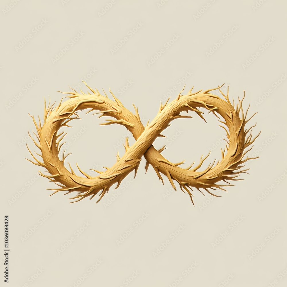 An artistic representation of infinity symbol intertwined with green ...