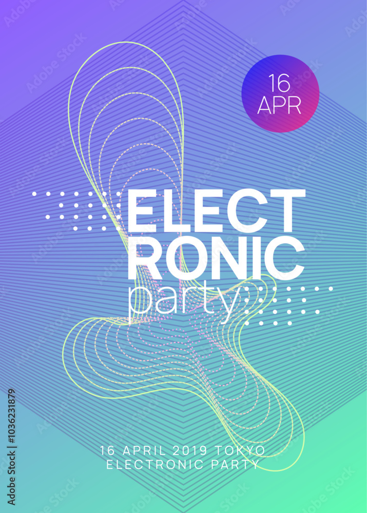 Music Magazine. Violet Sound Event. Techno Concert Template ...