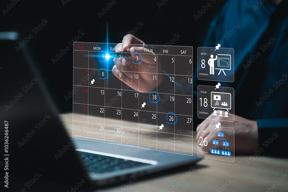 Business Planning management, Calendar Agenda work schedule concept ...