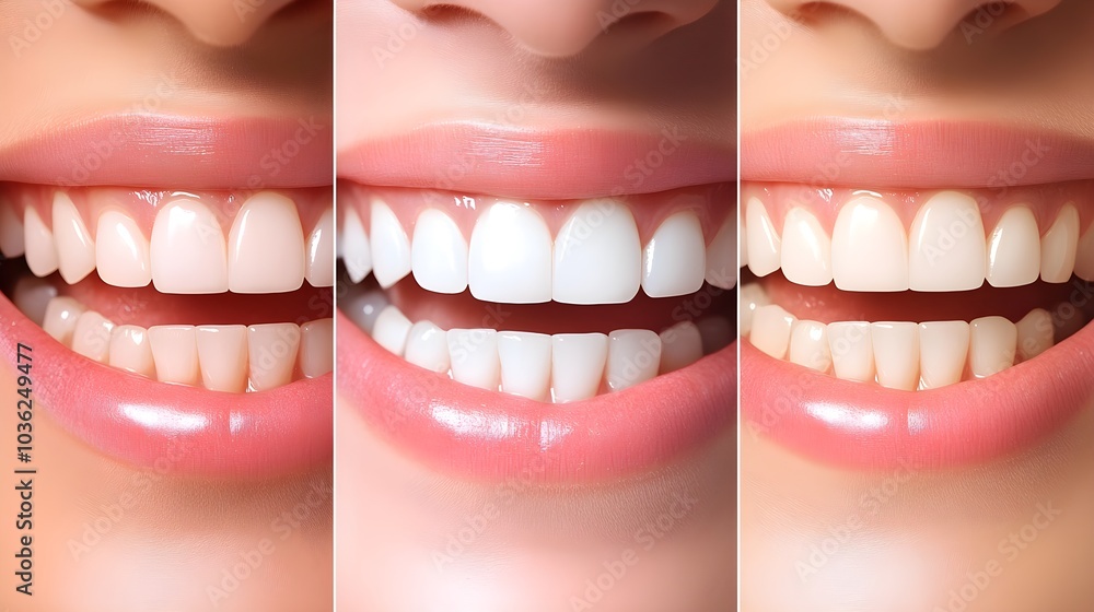 Infographic detailing the teeth whitening process, step-by-step visuals showing each phase, with ...