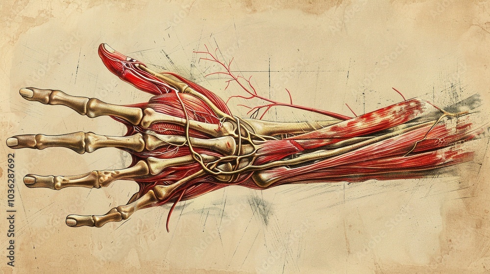Carpal Tunnel Syndrome Explained: Artistic Diagram Showcasing Median ...
