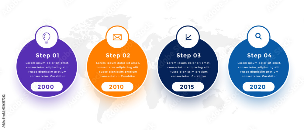 professional infographic timeline chart for business growth Stock ...