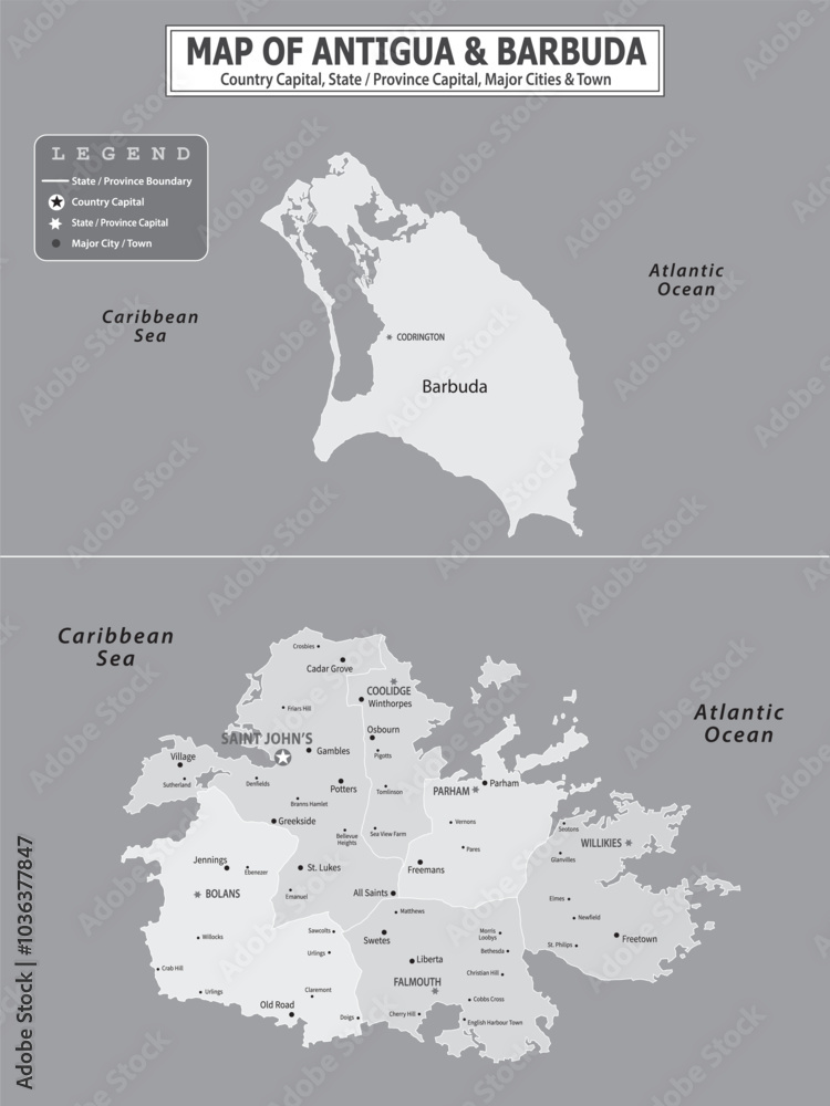 American Countries Geography Political map. Political map of country ...
