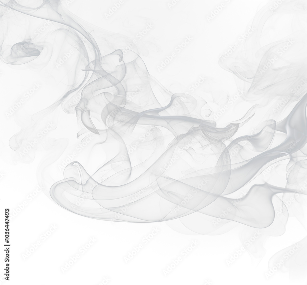 Smoke on transparent background, Delicate White and Grey Smoke Vapor ...