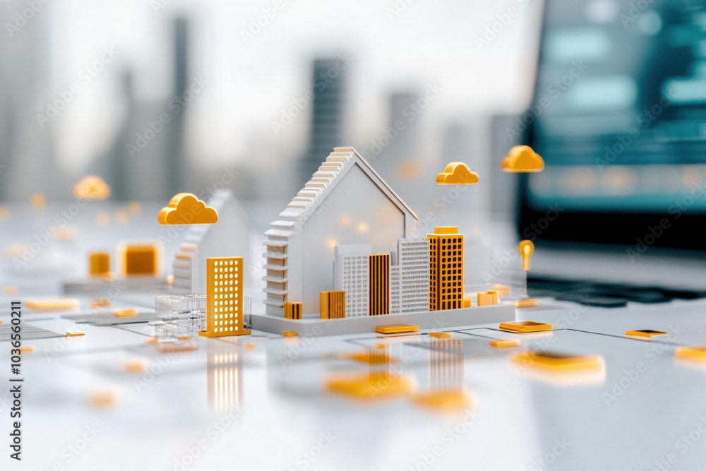 An Illustration Of A Digital Transformation Journey, Depicting Various ...