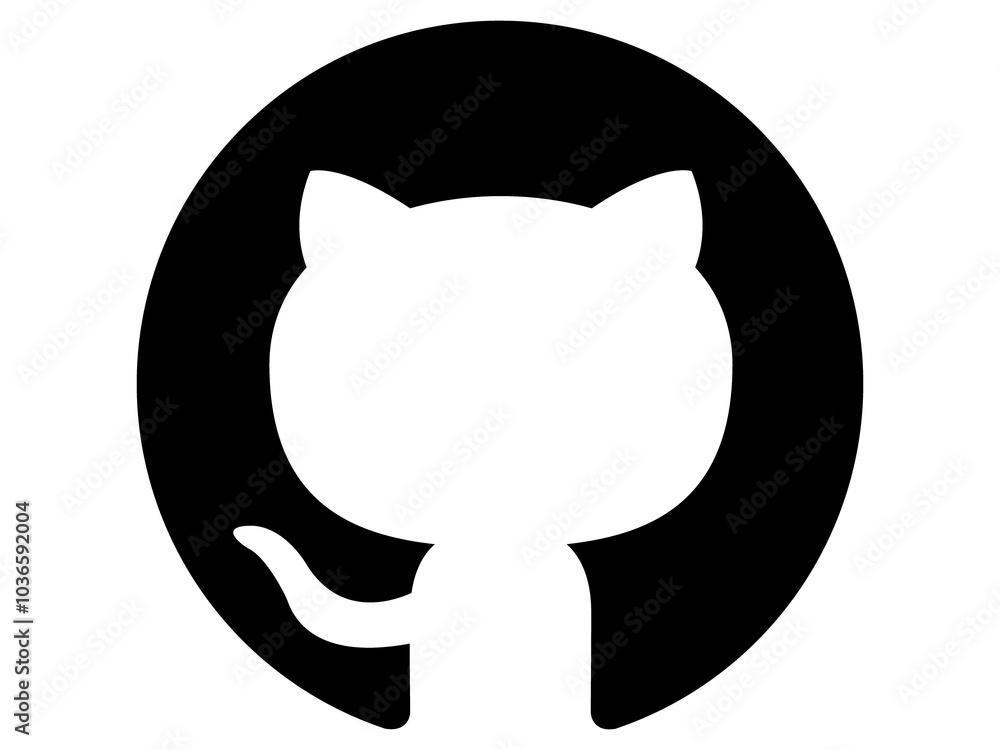 Github logo, Github transparent background icon. Stock Photo | Adobe Stock